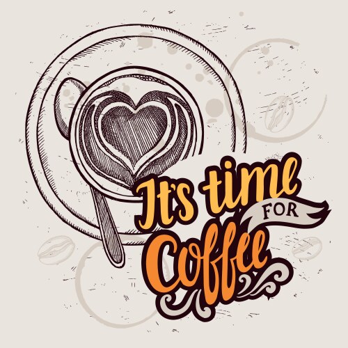 Coffee poster for restaurant and cafe Royalty Free Vector