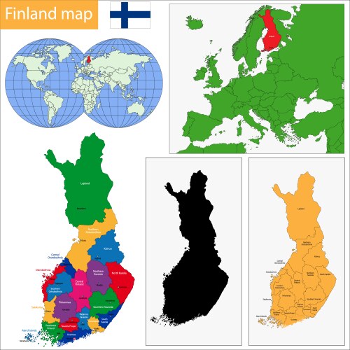 Map World Finland Vector Images (over 1,300)