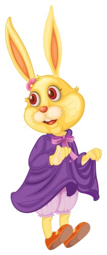 Cute rabbit cartoon Royalty Free Vector Image - VectorStock