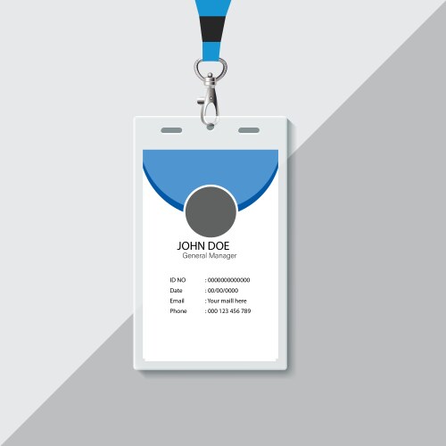 Corporate id card design template Royalty Free Vector Image