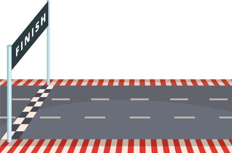 Race Track Finish Line Royalty Free Vector Image