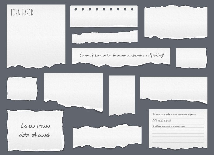 Notebook Paper Ripped Vector Images (over 2,900)