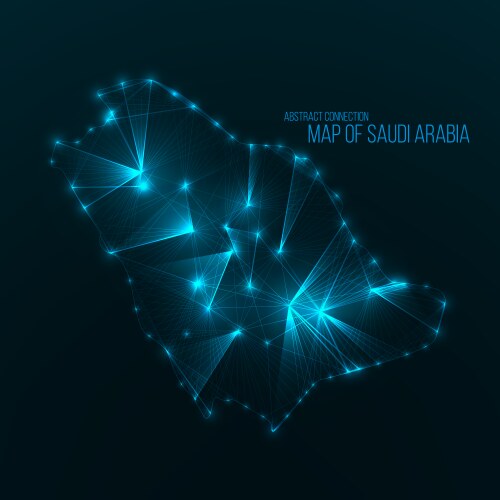 Abstract futuristic map saudi arabia circuit Vector Image