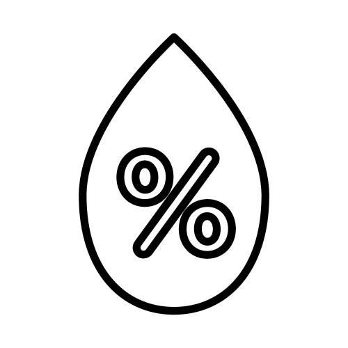 Humidity icon isolated on white background Vector Image