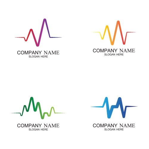 Pulse line template Royalty Free Vector Image - VectorStock