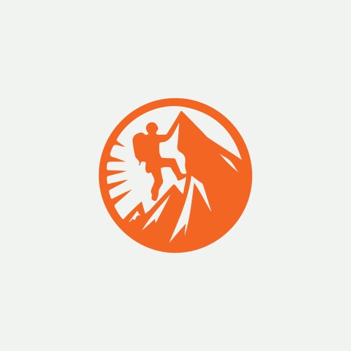 Rock climbing logo Royalty Free Vector Image - VectorStock