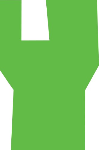 Simple font alphabet cuted from colored paper Vector Image