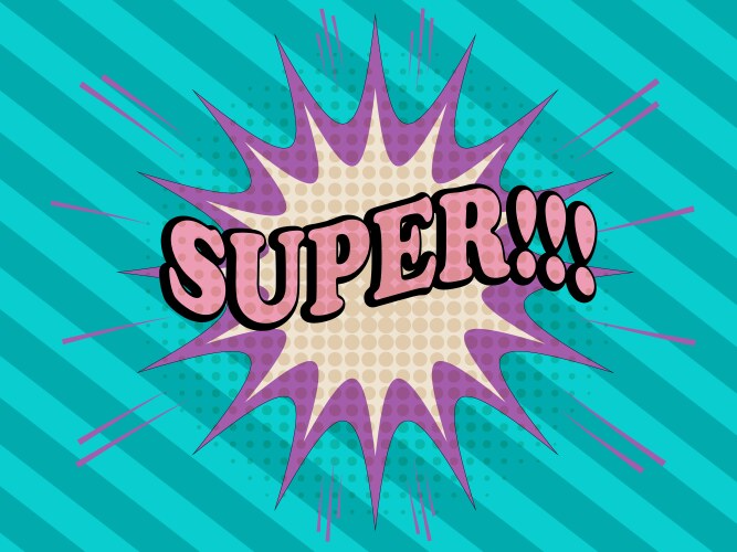 Super comic cartoon Royalty Free Vector Image - VectorStock