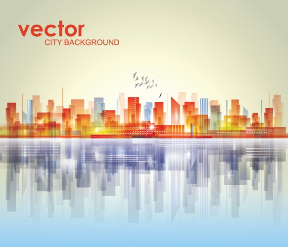 Modern cityscape concept background Royalty Free Vector
