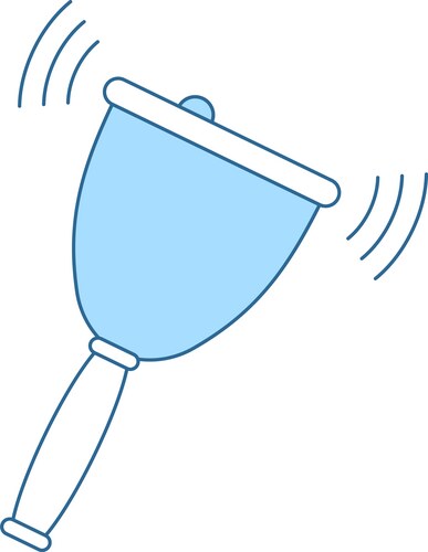 School hand bell icon Royalty Free Vector Image