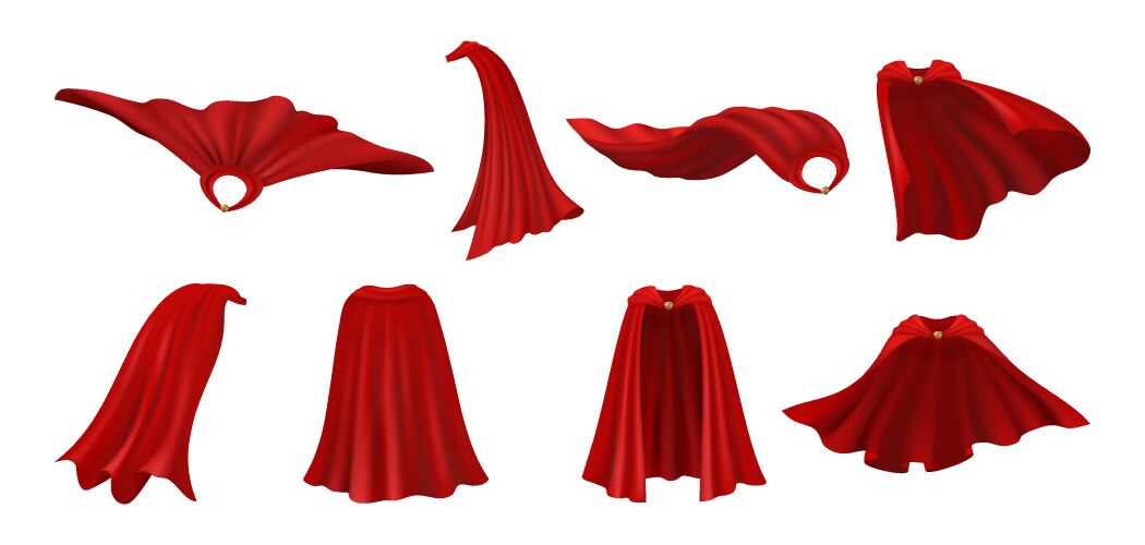 Cloaks party clothing and capes costume set Vector Image