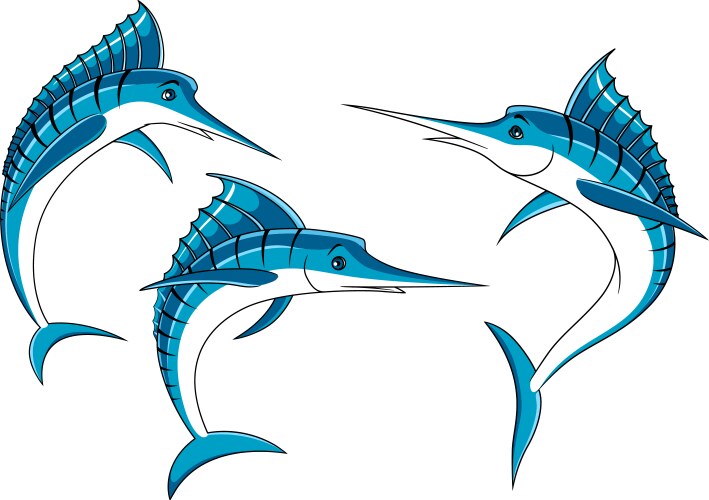 Marlin fish cartoon Royalty Free Vector Image - VectorStock