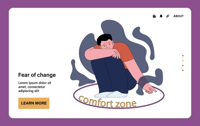 Fear of change metathesiophobia scared Royalty Free Vector