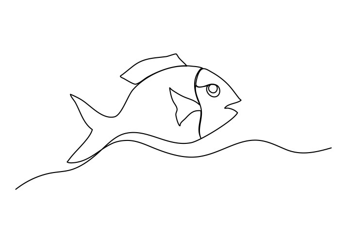 Line Drawing of Trout Vector Images (over 1,100)