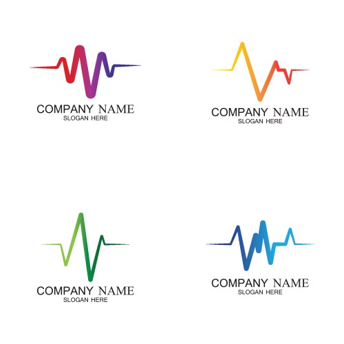 Pulse line template Royalty Free Vector Image - VectorStock