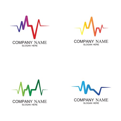 Pulse line template Royalty Free Vector Image - VectorStock