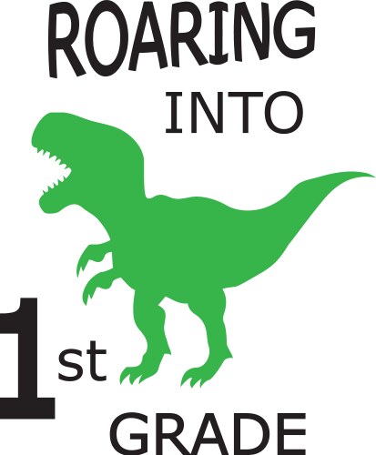 1st grade lettering design element Royalty Free Vector Image