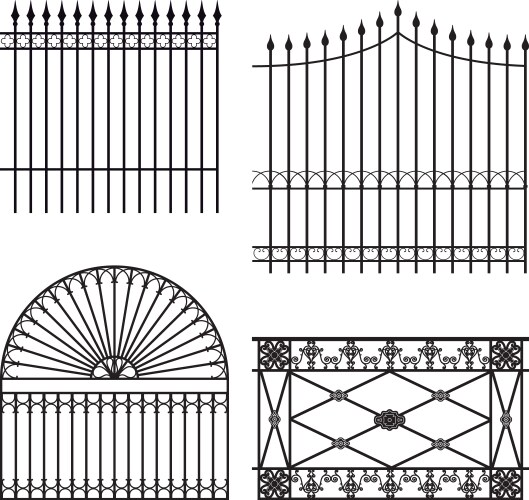 Gate and fences Royalty Free Vector Image - VectorStock