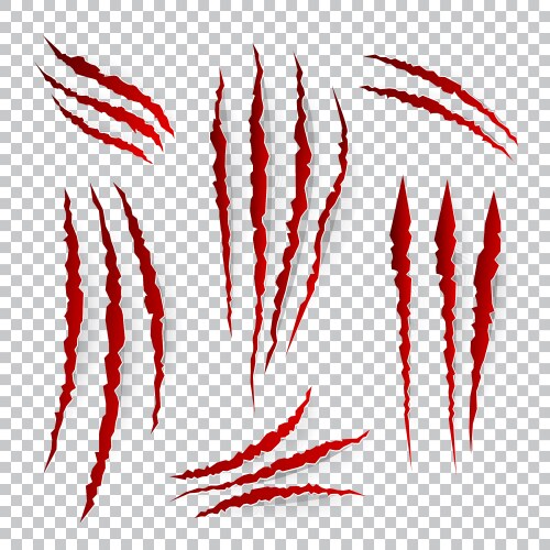Claw scrathes Royalty Free Vector Image - VectorStock
