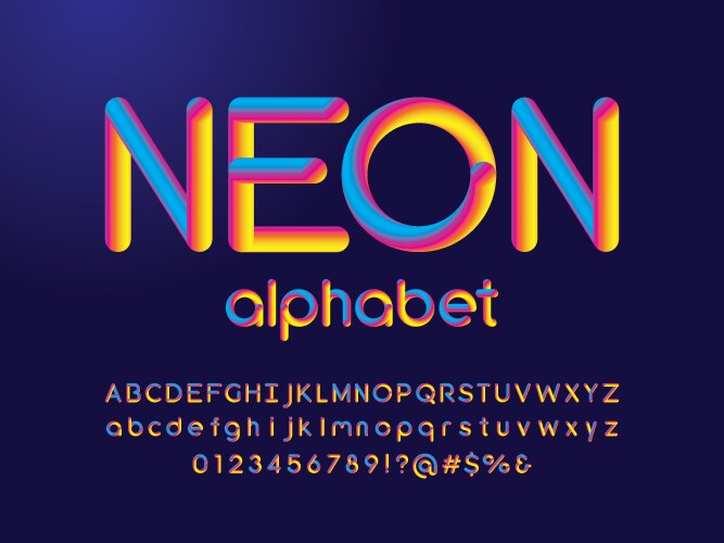 Childish colorful font construction set alphabet Vector Image