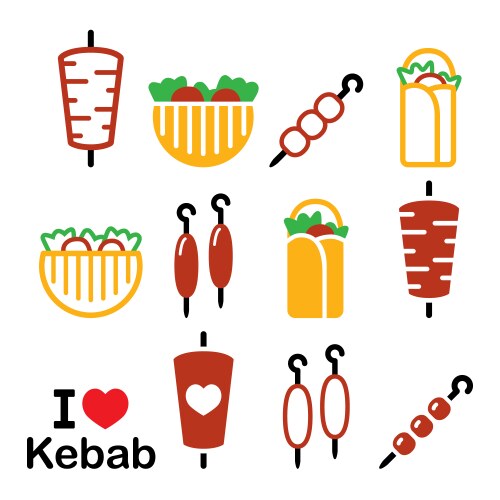 Doner kebab Royalty Free Vector Image - VectorStock