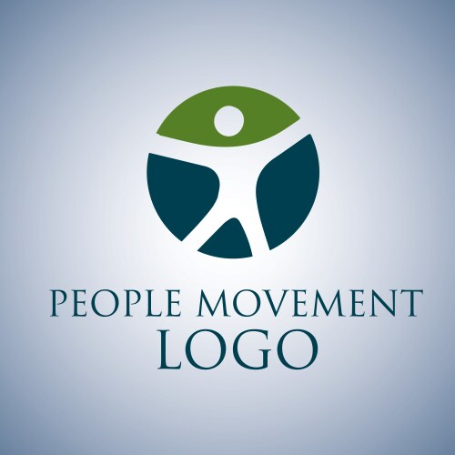 People movement logo 7 Royalty Free Vector Image