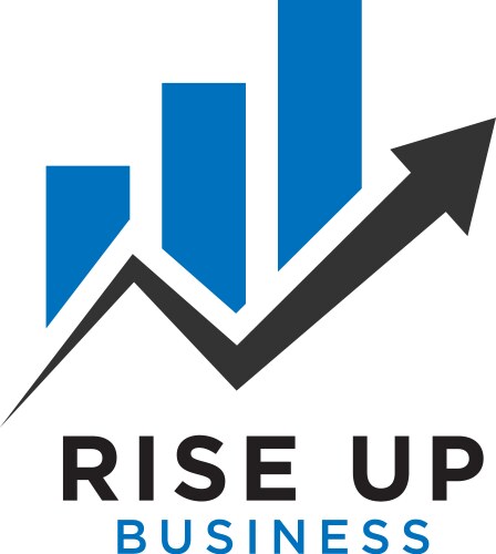Stair stock market business logo icon design Vector Image