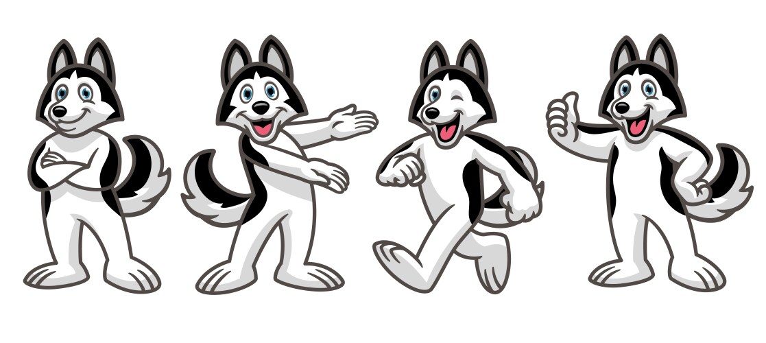 Husky Cartoon Vector Images (over 5,700)