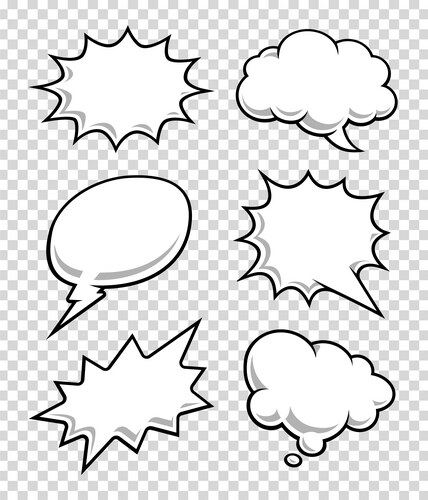 Comic text bubble blank Royalty Free Vector Image