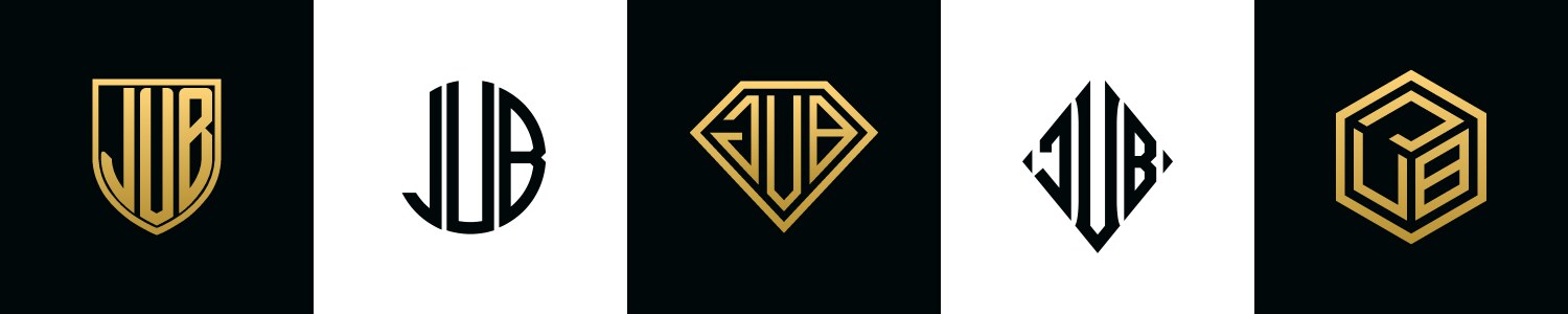 Initial letters jtd logo designs bundle Royalty Free Vector