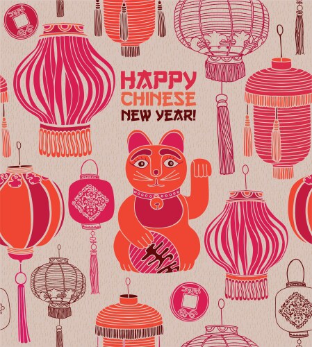 Chinese lanterns Royalty Free Vector Image - VectorStock