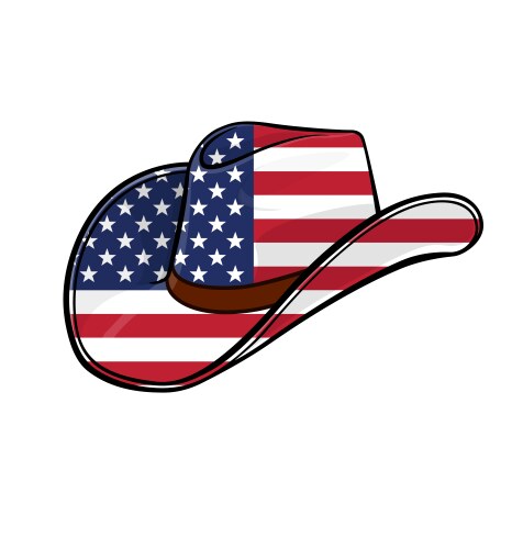 Cowboy stetson hat black silhouette Royalty Free Vector