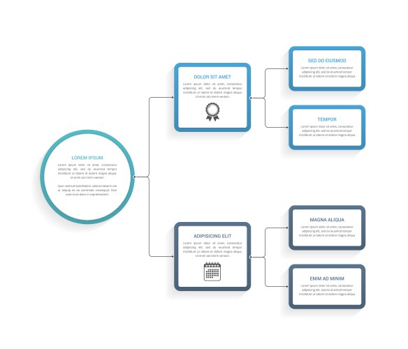 Flat icons basic flowchart diagram Royalty Free Vector Image