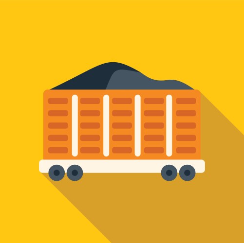 Train carrying coal mining industry Royalty Free Vector
