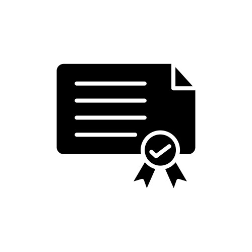 Diploma icon set academic qualification Royalty Free Vector