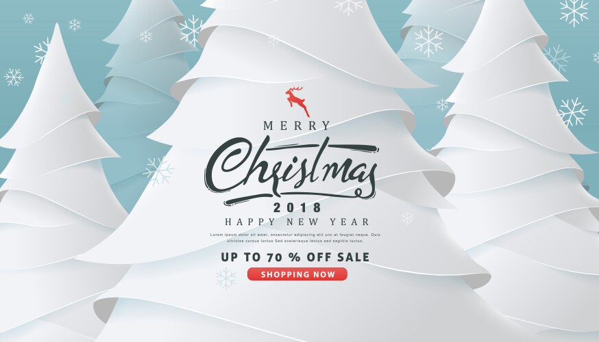 Cartoon snowy brackets merry christmas font sign Vector Image