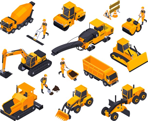 Building materials heaps construction material Vector Image