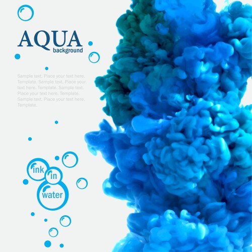 Abstract blue water drop Royalty Free Vector Image