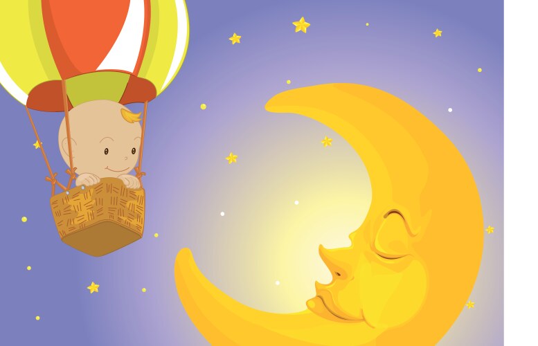 Baby Moon Sleep Vector Images (over 5,700)