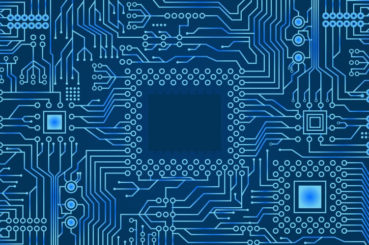Micro electronics circuits board background Vector Image