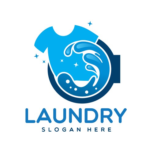 Logo for laundry service Royalty Free Vector Image