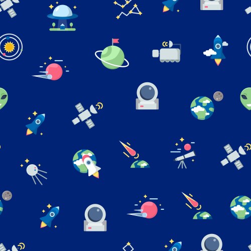 Space symbols universe galaxy astrology moon Vector Image