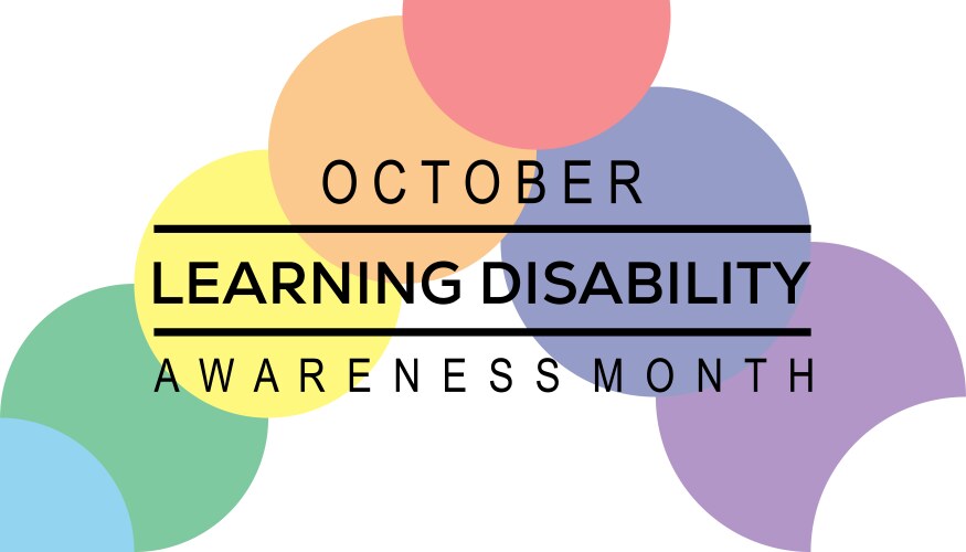 Learning disability awareness month Royalty Free Vector