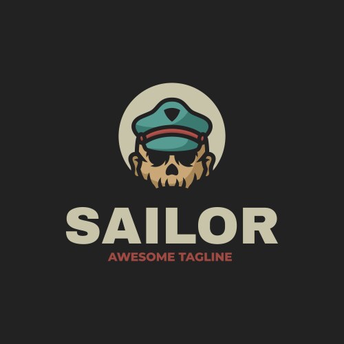 Logo pigman mascot cartoon style Royalty Free Vector Image