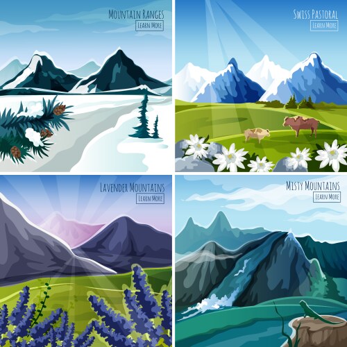 Mountain range Royalty Free Vector Image - VectorStock