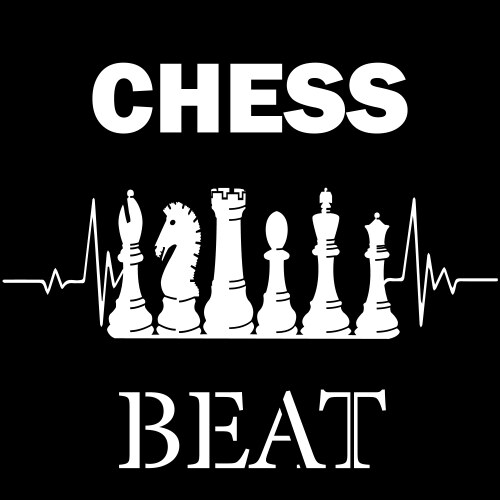 Silhouette of chess elements beat Royalty Free Vector Image