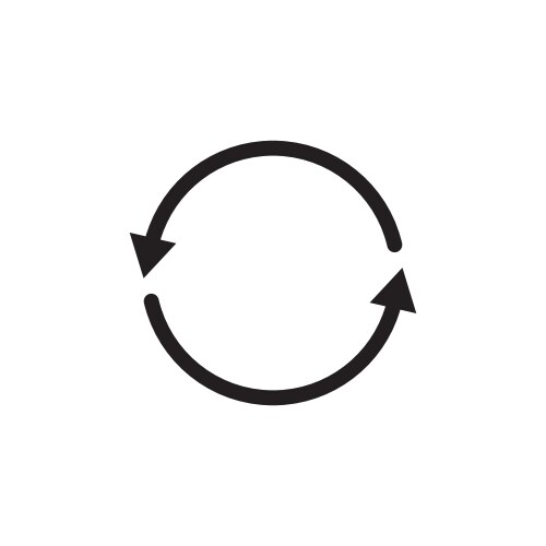 Reload button icon set sync arrow signs circular Vector Image