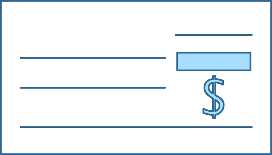 Blank check - business cheque design Royalty Free Vector