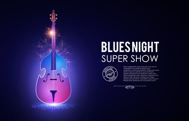 Dance night music fest poster template Royalty Free Vector