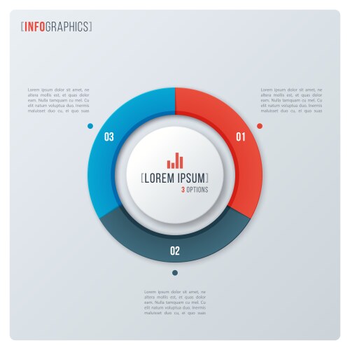 Flat style pie chart circle infographic template Vector Image Flat style pie chart circle infographic template Vector Image
